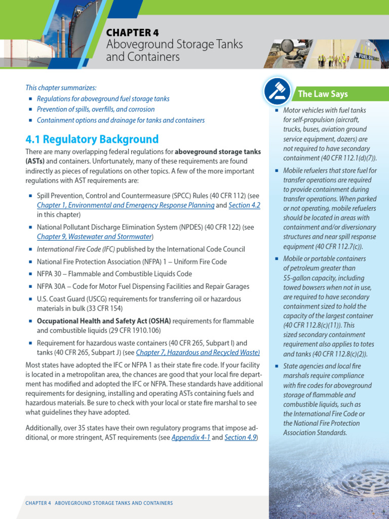 Aboveground Storage Tank Regulations | PDF | Dangerous Goods | Waste