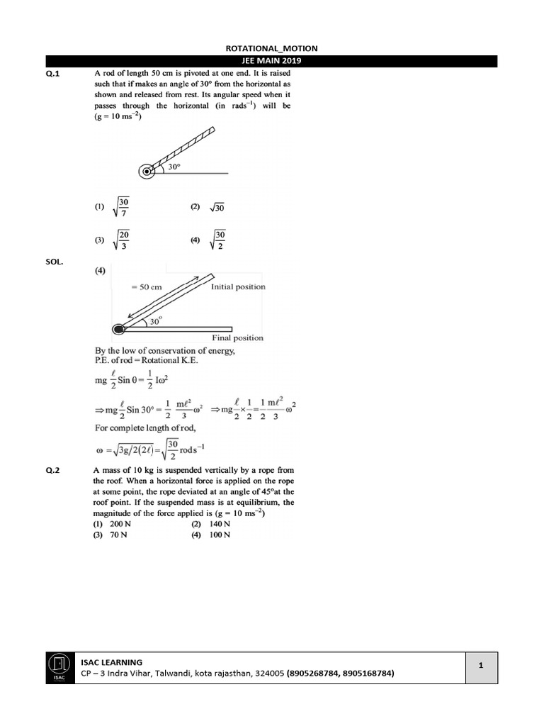 Rotational Motion (0) | PDF | Rotation | Motion (Physics)