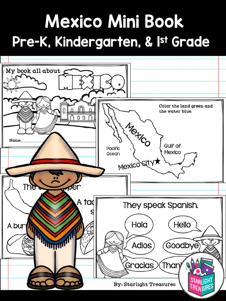 Mexico Mini Book: Pre-K, Kindergarten, & 1 Grade | PDF | Taco | Burrito