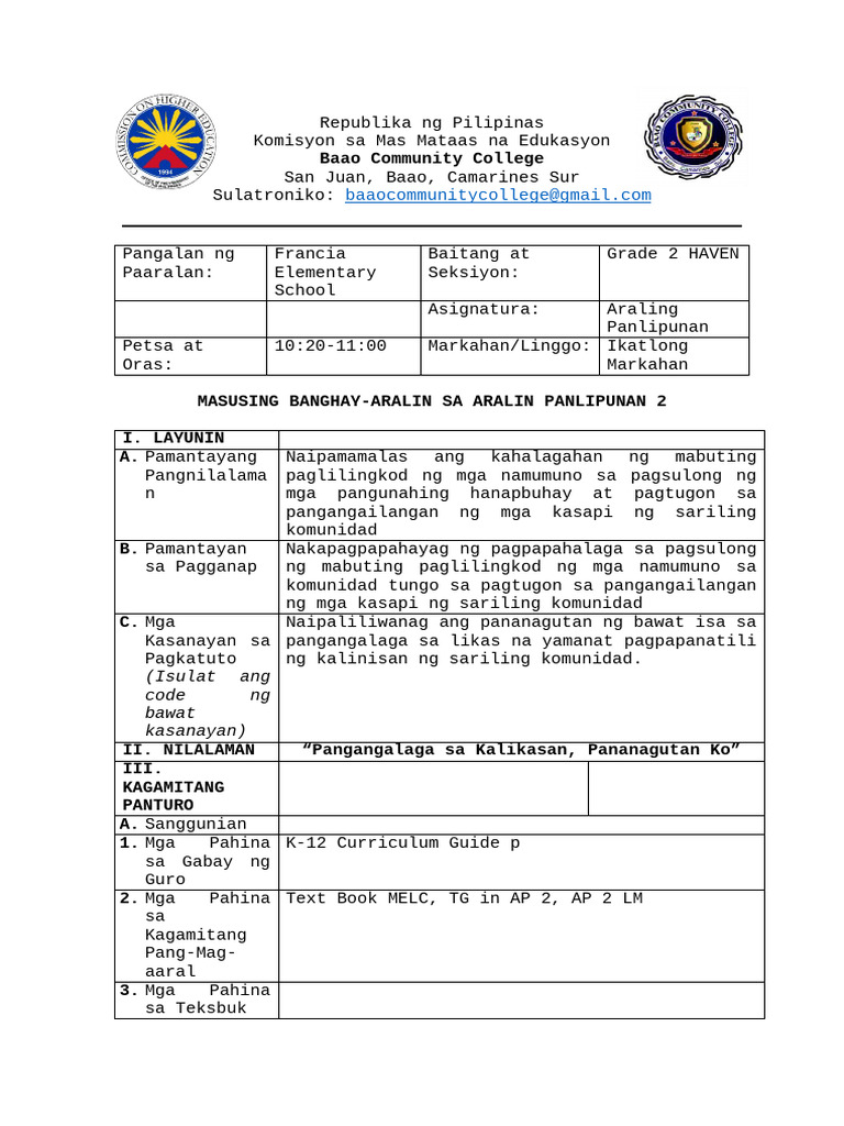 DLP Ni Krizia Sa Aral Pan 2 | PDF