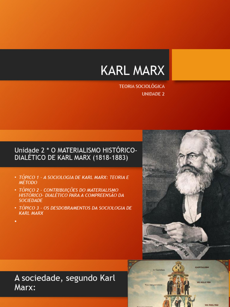 Materialismo Histórico-Dialético de Marx | PDF | Karl Marx | Sociologia