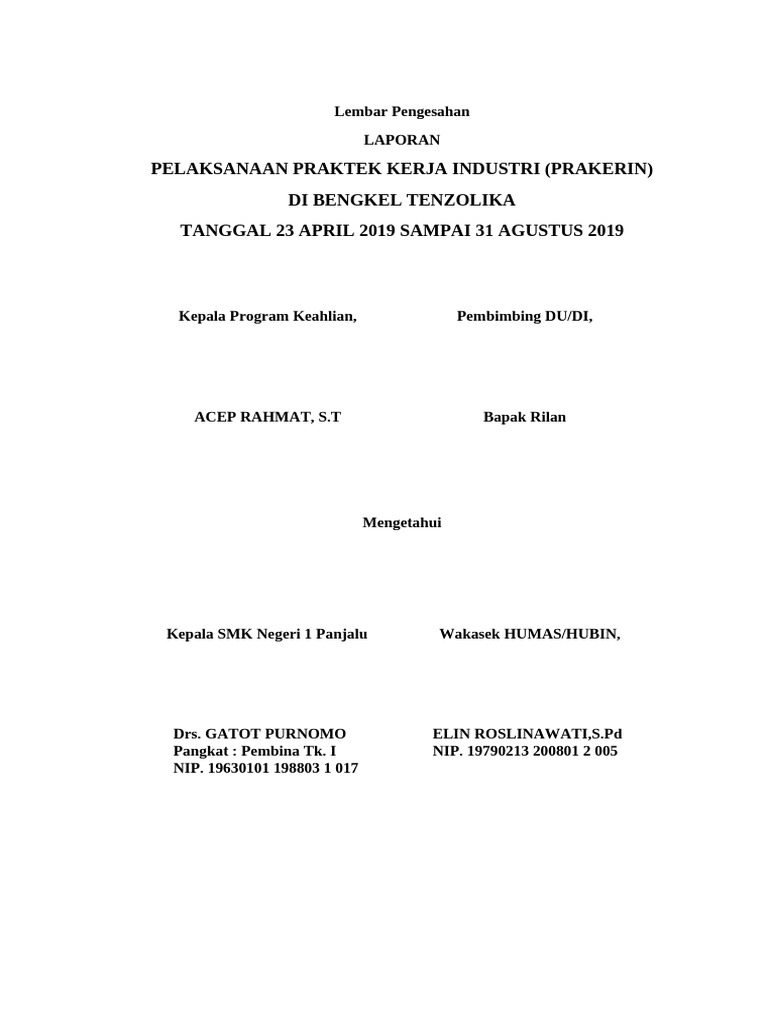 LEMBAR PENGESAHAN SEKOLAH, | PDF