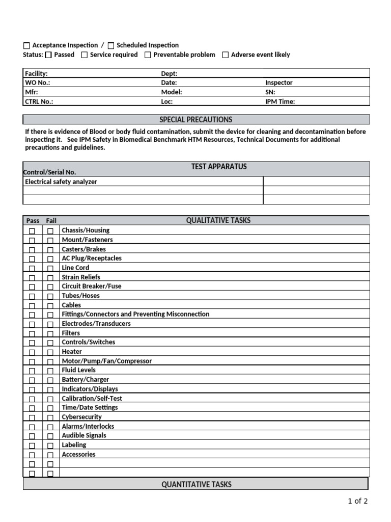 Biomed PMS Report Form | PDF | Electrical Connector | Electrical ...