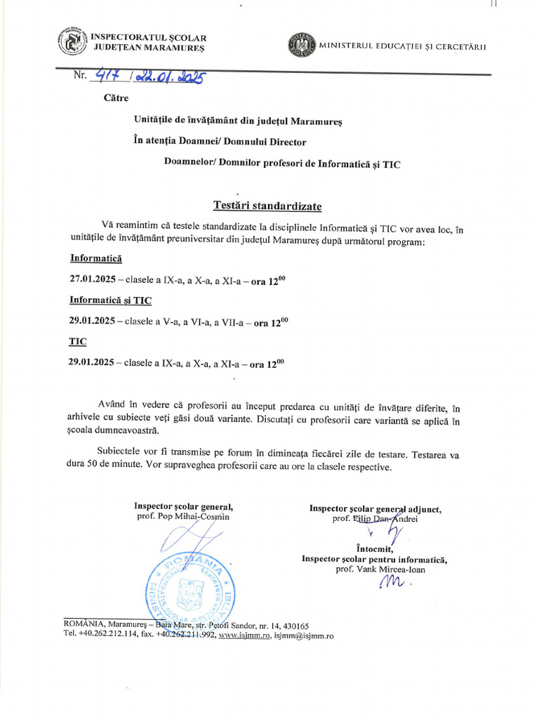 TIC test standardizat informare | PDF