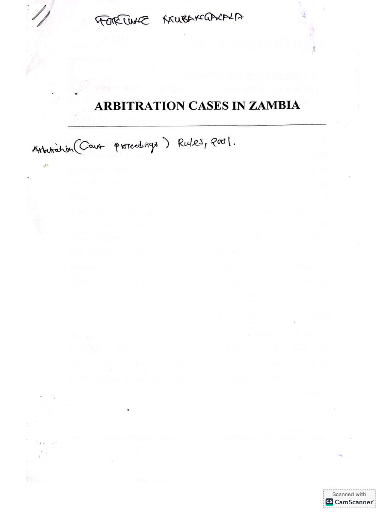 Summarised Arbitration Case law notes | PDF