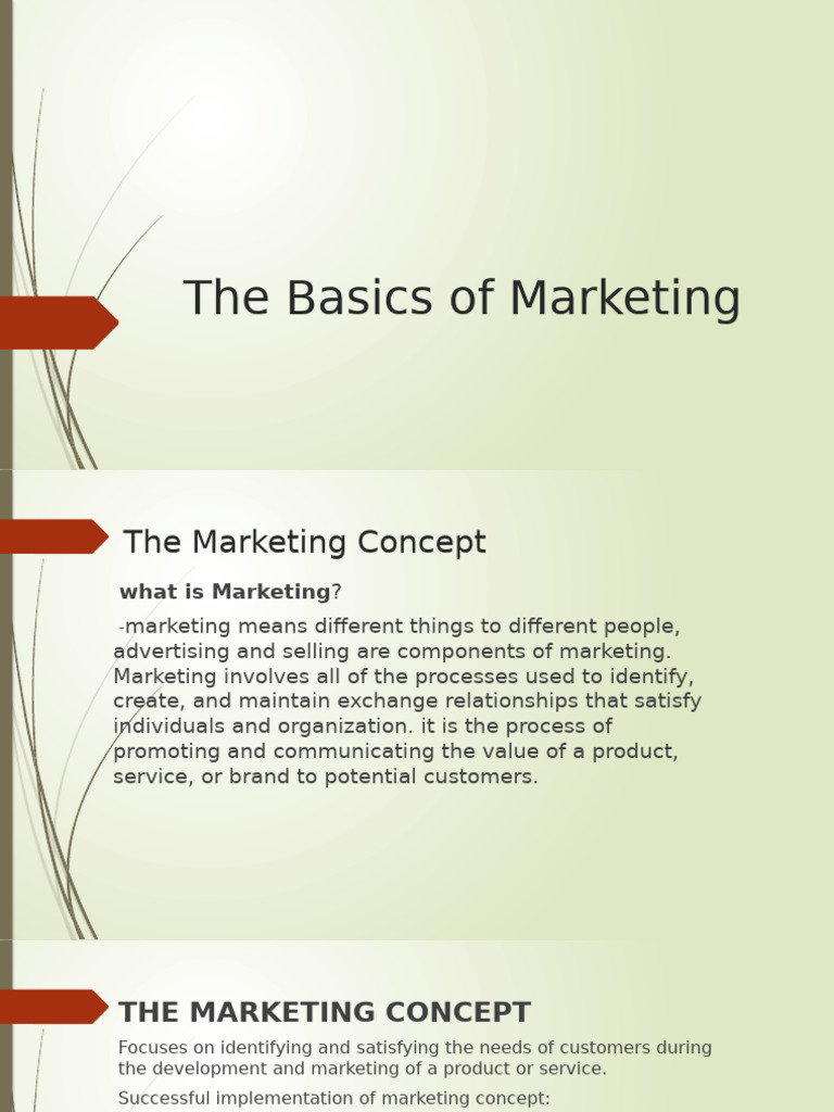 The Basics of Marketing (1) | PDF | Market Segmentation | Marketing