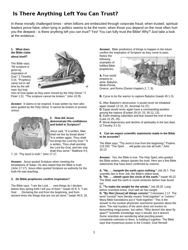 Trusting the Bible: Evidence and Truth | PDF | Jesus | Bible