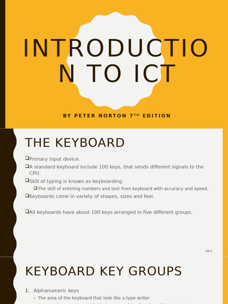 Lecture#4-Introduction To ICT | PDF | Computer Keyboard | Cursor (User Interface)