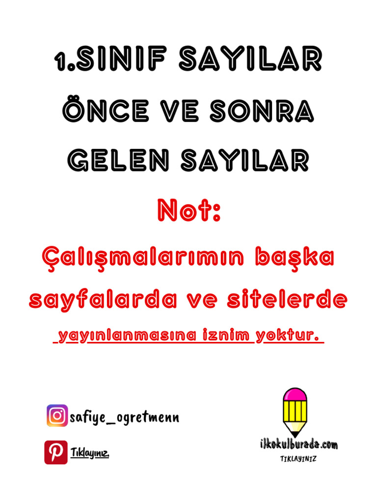 1.sinif Matemati̇k Etki̇nli̇k Dosyasi | PDF