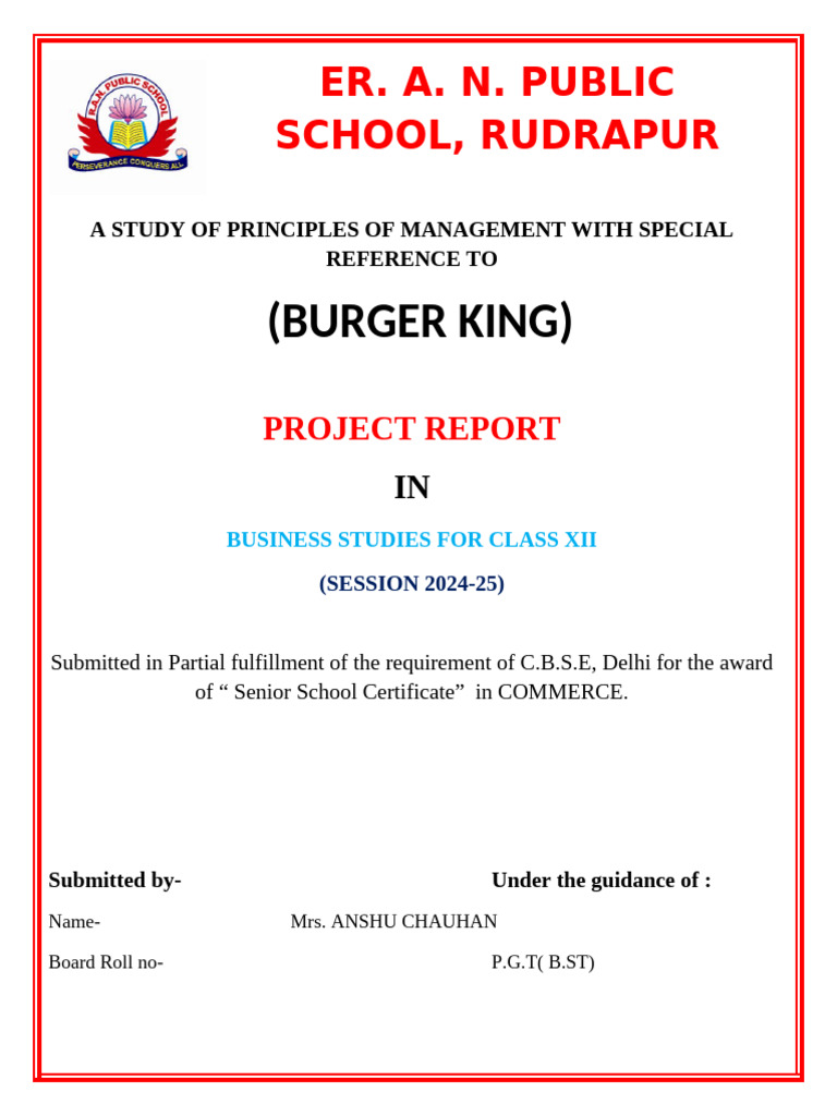 Front Page Sample | PDF