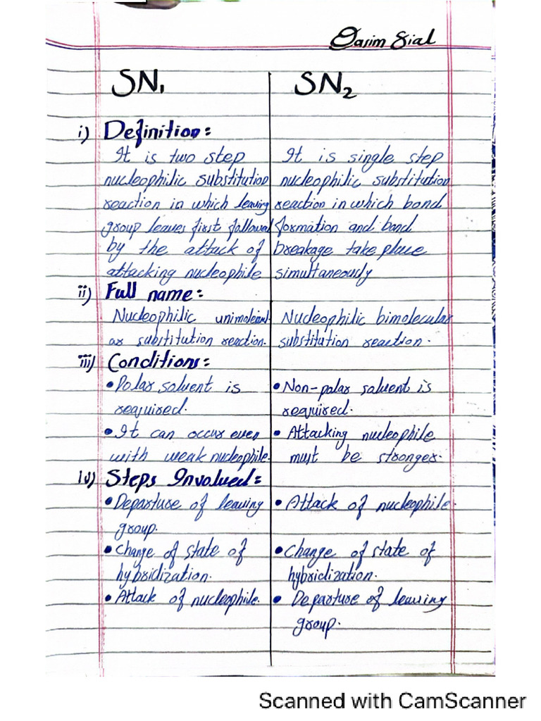 Difference Between SN1 and SN2 | PDF
