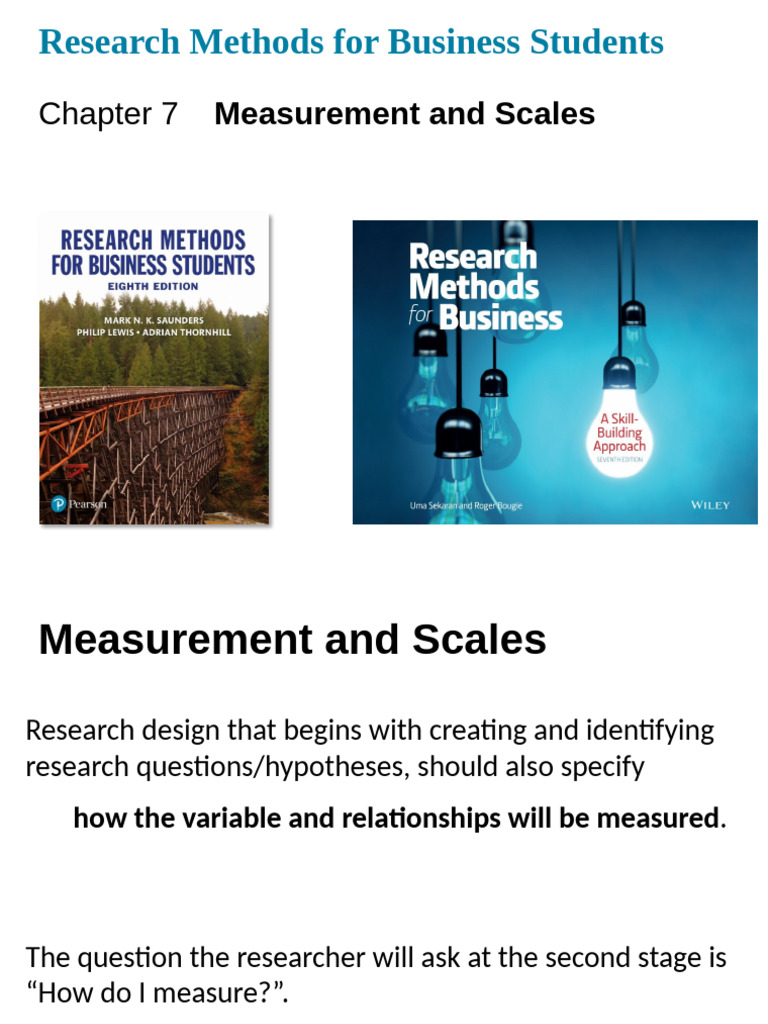Res Meth Ch08 Measurement and Scales | PDF | Cost Of Living | Level Of ...