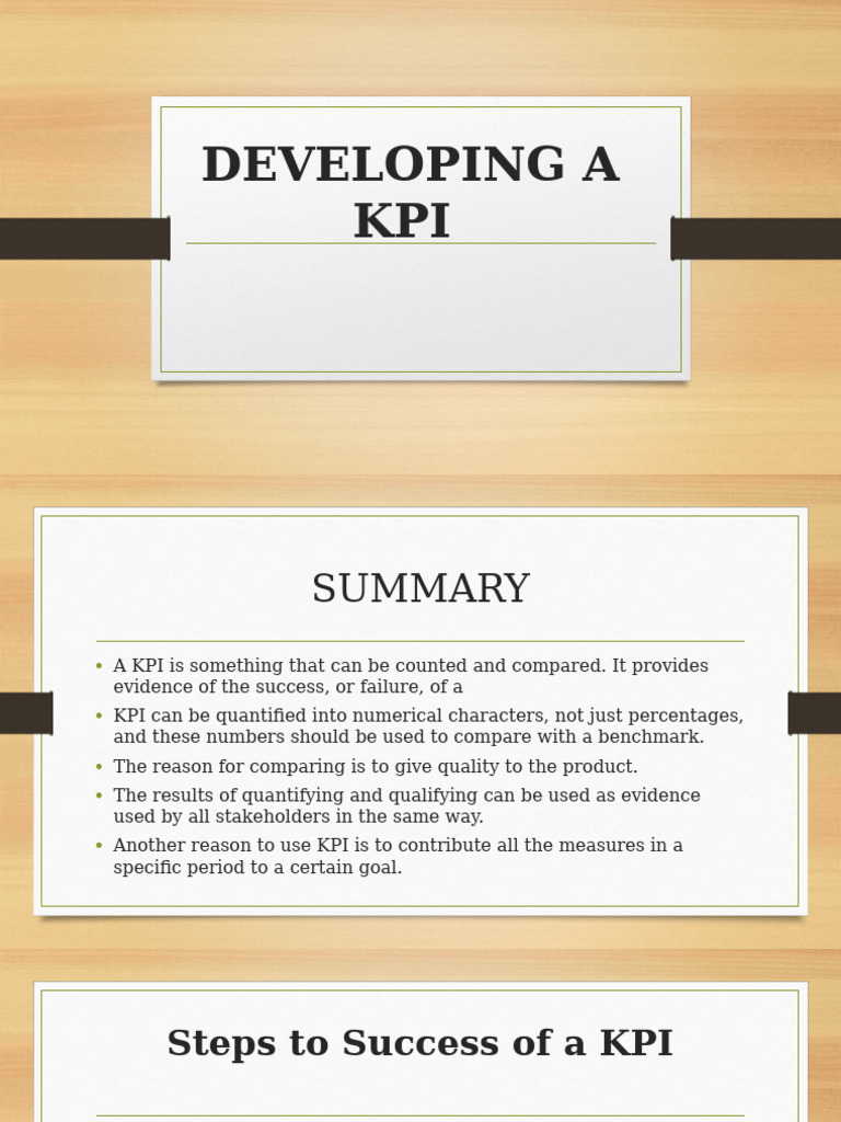 Developing a Kpi | PDF | Performance Indicator | Business