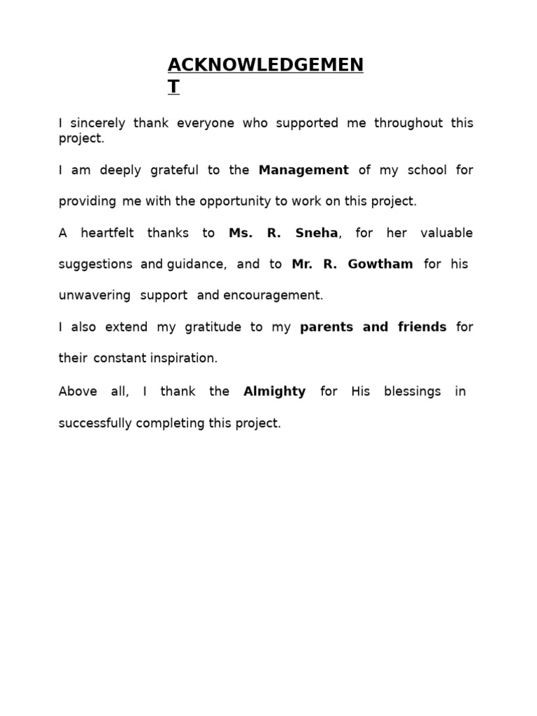 New Chemistry Acknowledgement-1 | PDF