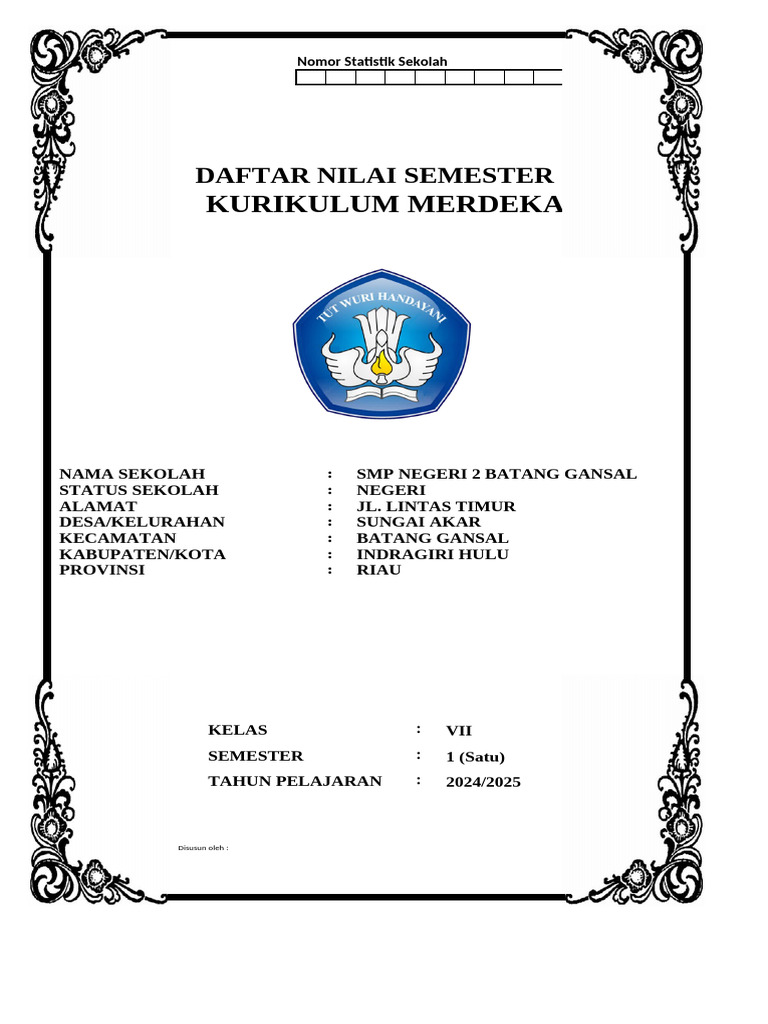 REKAP DAFTAR NILAI KELAS 7, 8 DAN 9 2024-2025 | PDF