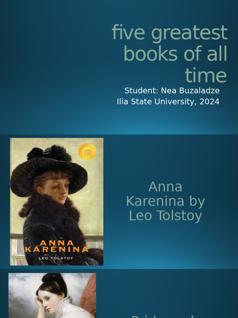Top 5 Greatest Books of All Time | PDF