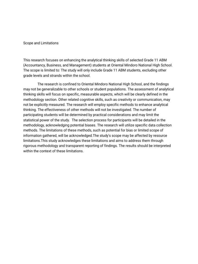 Scope and Limit-WPS Office | PDF