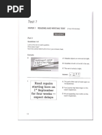 Key English Test - Reading and Writing Part 1-7 - Englishrevealed | PDF