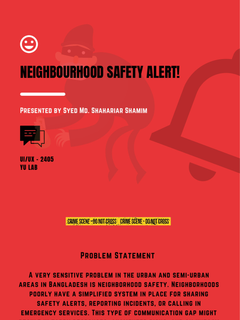 Neighbourhood Safety Alert! App | PDF | Mobile App | Computing