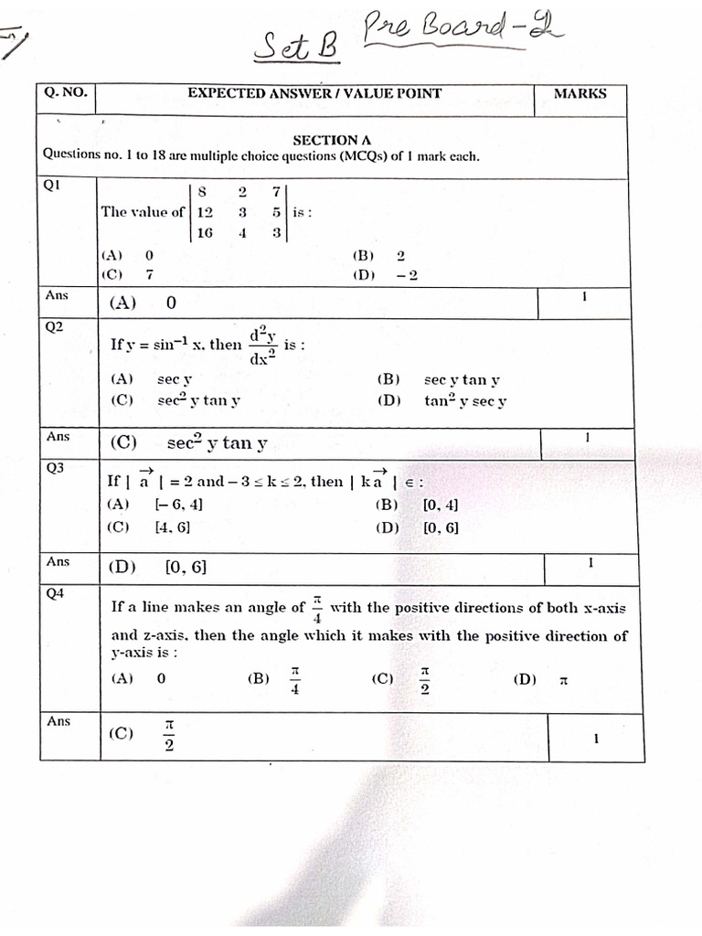 Answer Key SetB PB 2 | PDF