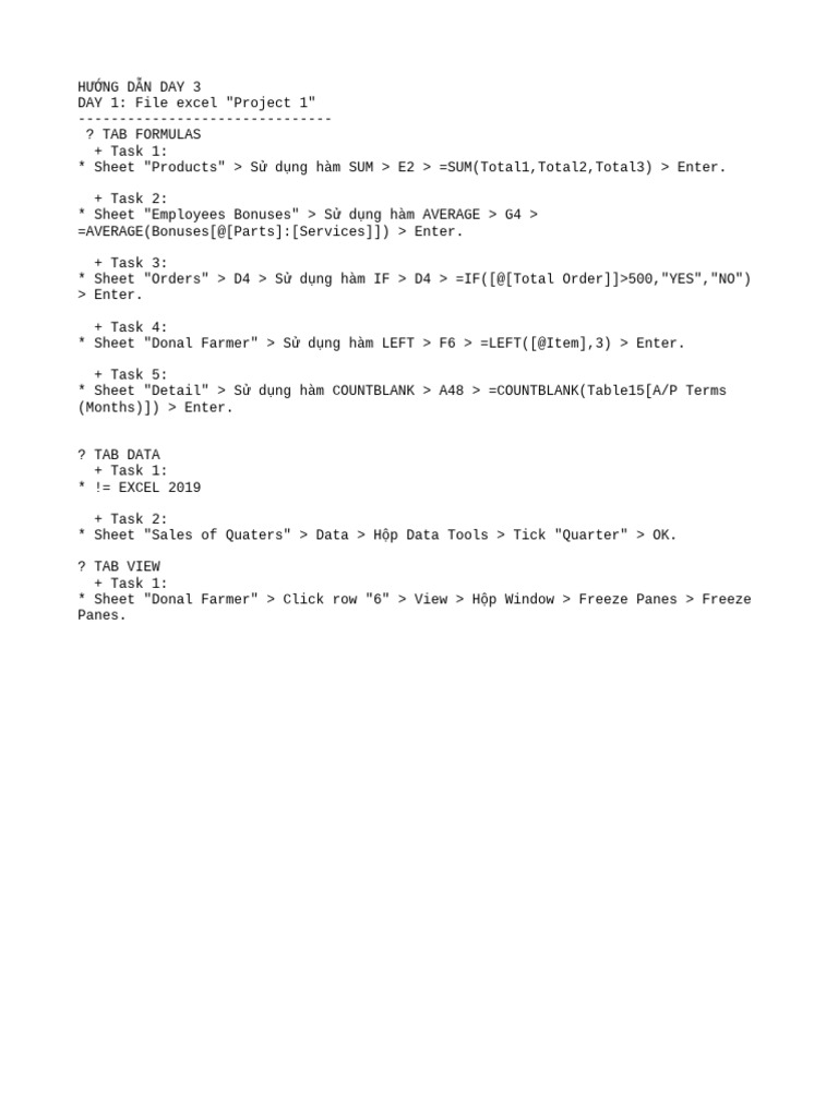 HƯỚNG DẪN DAY 3 | PDF