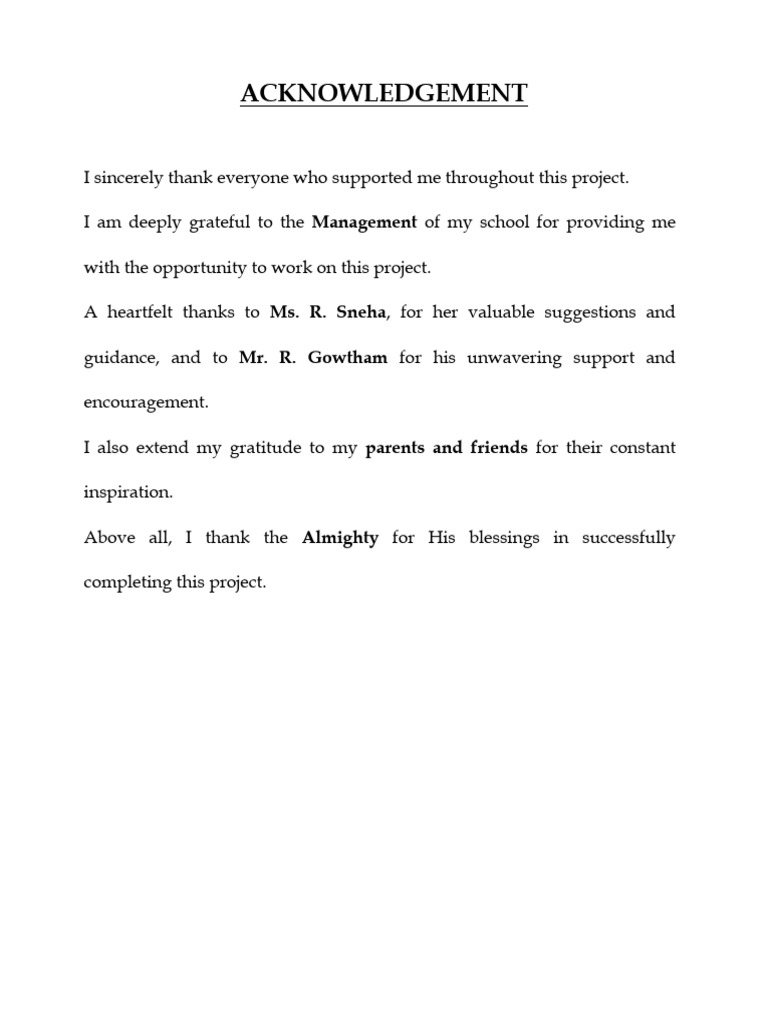 New Chemistry Acknowledgement-1 | PDF