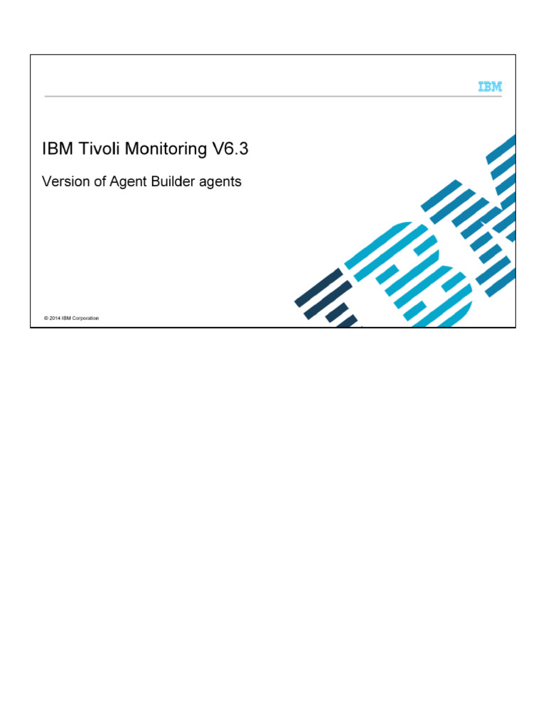 ITM 6.3 Increase Version of Agent Builder Agent | PDF | System Software ...