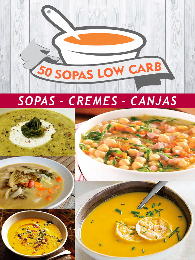 50 Sopas Low Carb | PDF | Caldo | Creme (gastronomia)