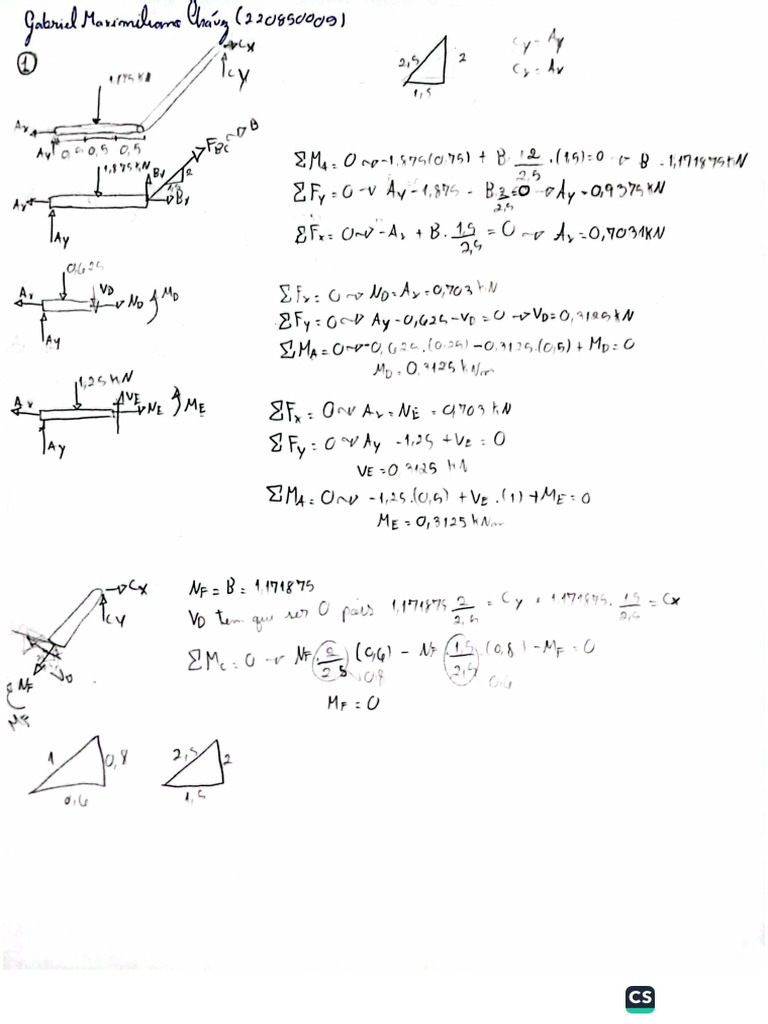 Lista 1 Mec Sol Gabriel Maximiliano | PDF