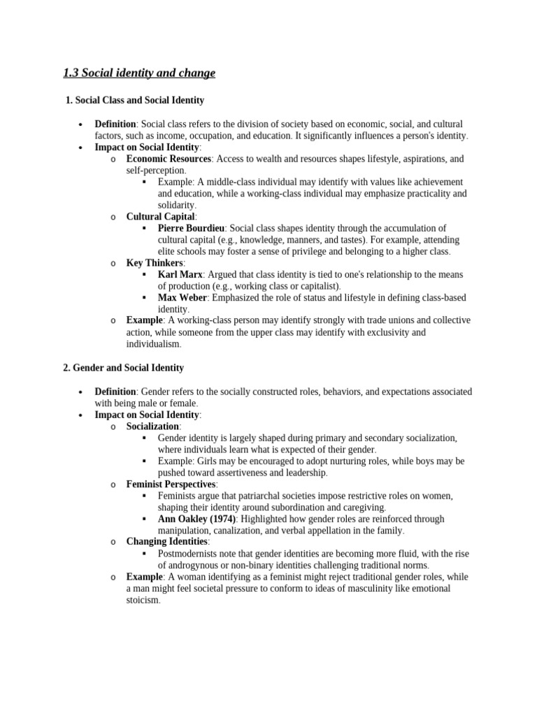 Social Identity and Change | PDF | Identity (Social Science) | Gender