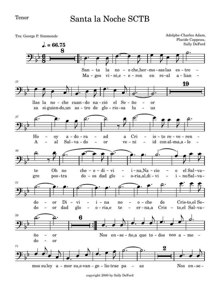 Santa La Noche SCTB-Tenor | PDF