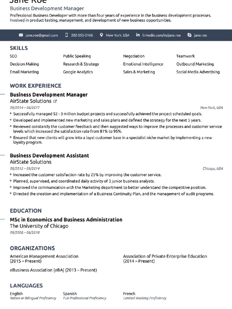 Resume Type 5 | PDF