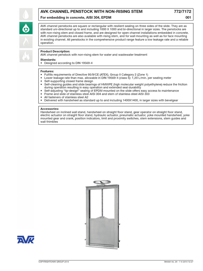 Penstock Channel - 772 7172 001 | PDF | Actuator | Building Engineering