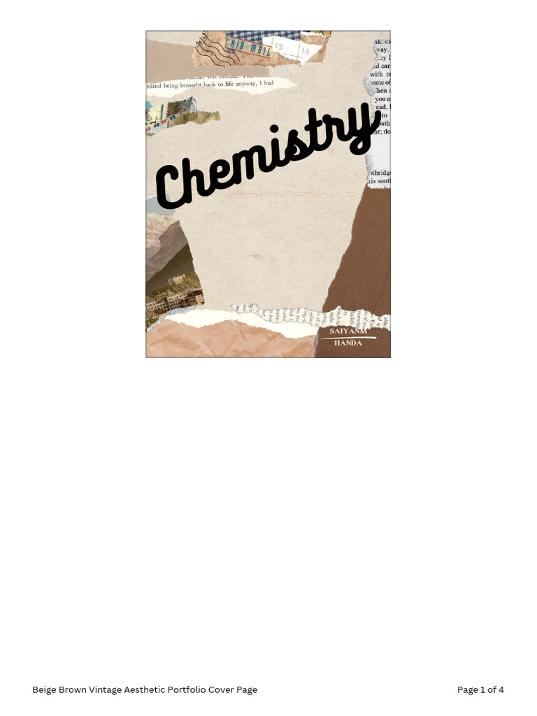 Beige Brown Vintage Aesthetic Portfolio Cover Page | PDF