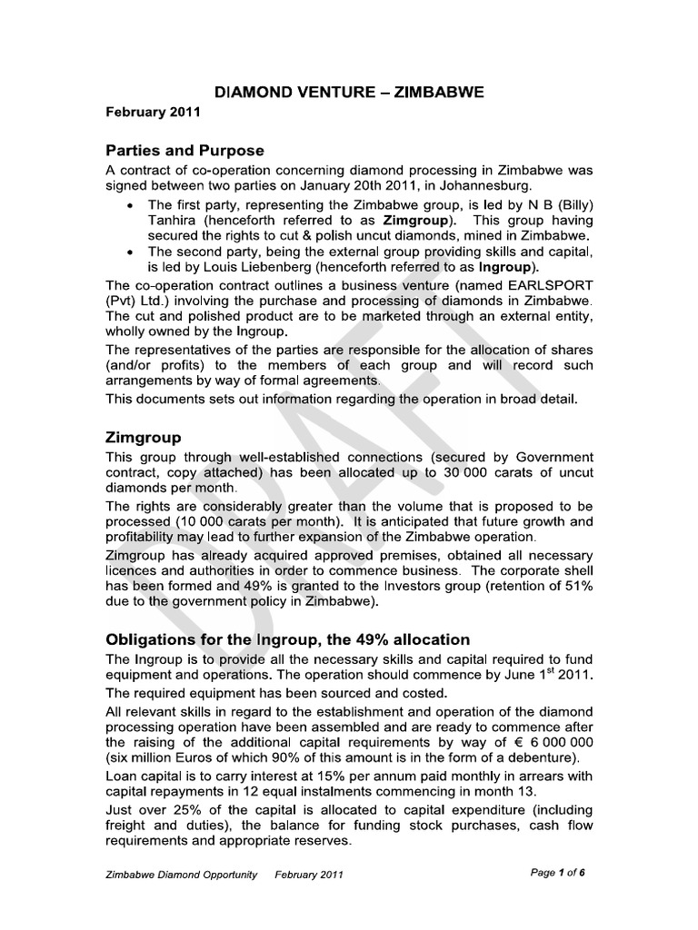 Diamond Venture | PDF