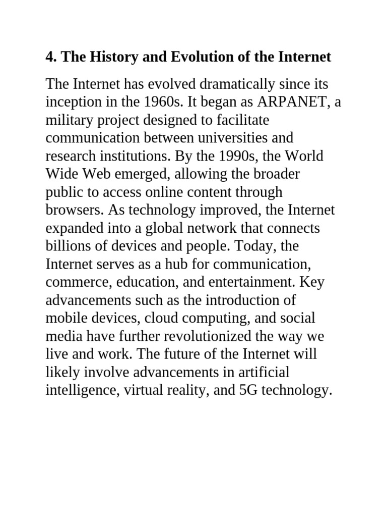 Evolution of the Internet: A Timeline | PDF