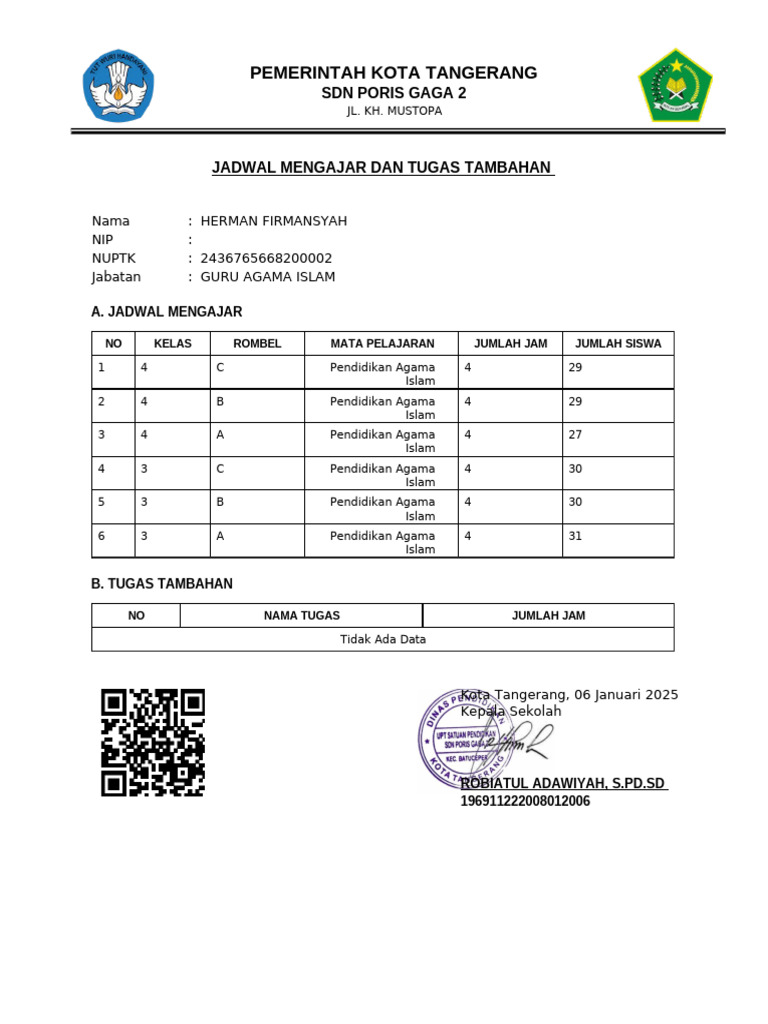 Jadwal-HERMAN FIRMANSYAH | PDF