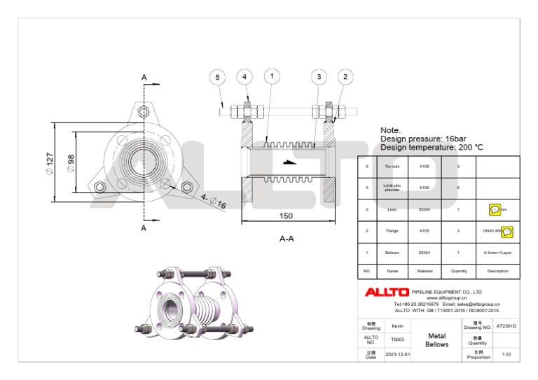 Metal Bellows Specifications and Details | PDF | Mechanical Engineering ...