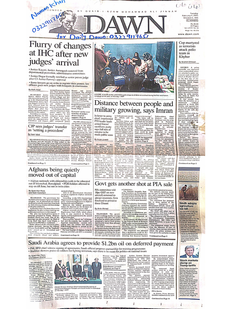Dawn Newspaper 04 February 2025 by 03229117651 | PDF