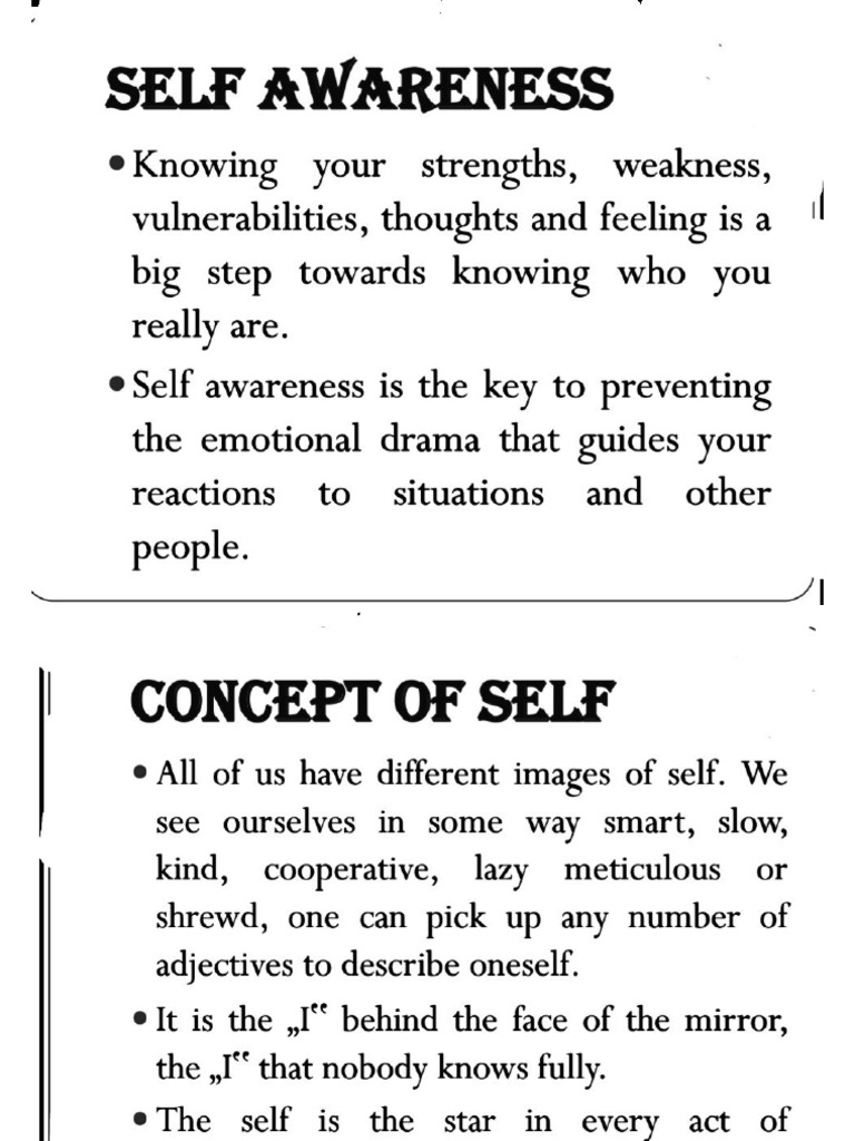 Self Awareness | PDF