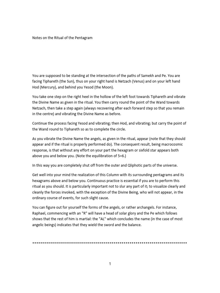 notes on LBRP | PDF | Deities | Ceremonial Magic