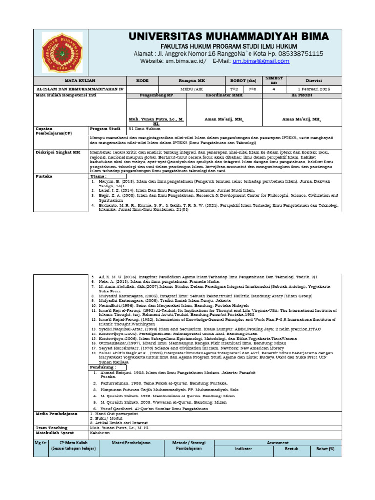 RPS Aik 4 Muh. Yunan | PDF