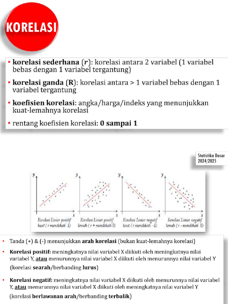 KORELASI (Pearson's Correlation & Spearman's Rho) .2024-2025 | PDF