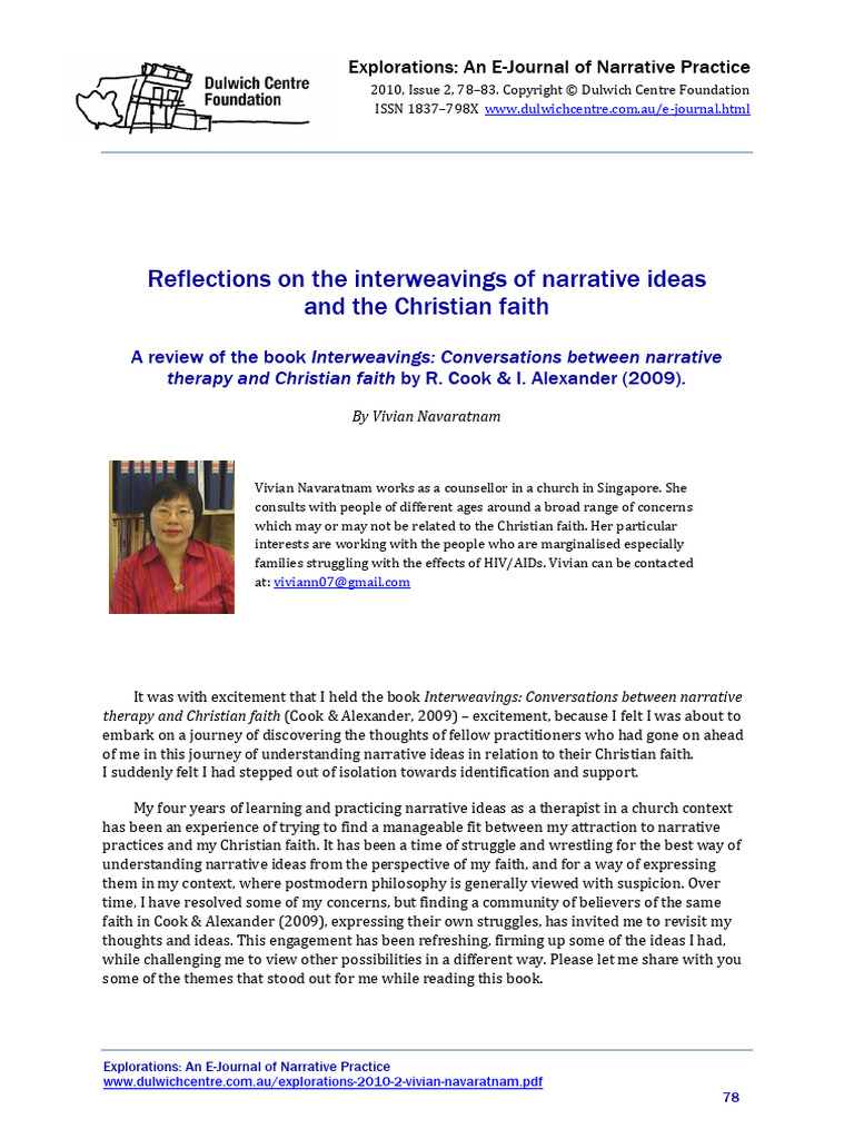 Reflections On The Interweavings of Narrative Ideas and The Christian ...