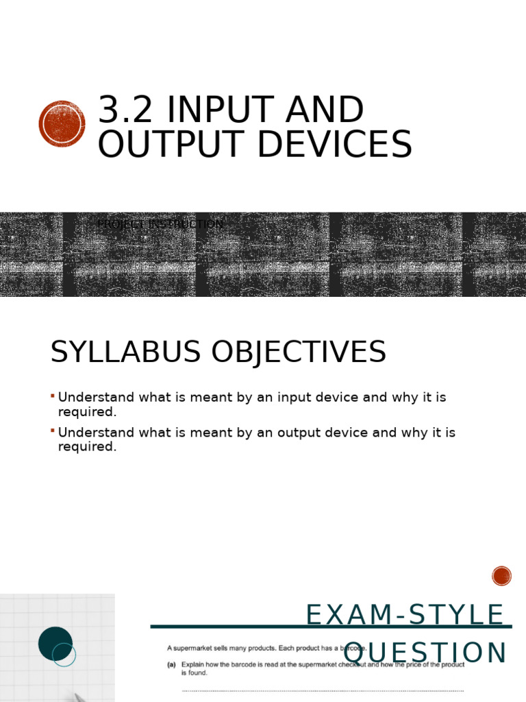 C3-P2-input Output Devices - Project - Instruction - C9 2024 | PDF ...