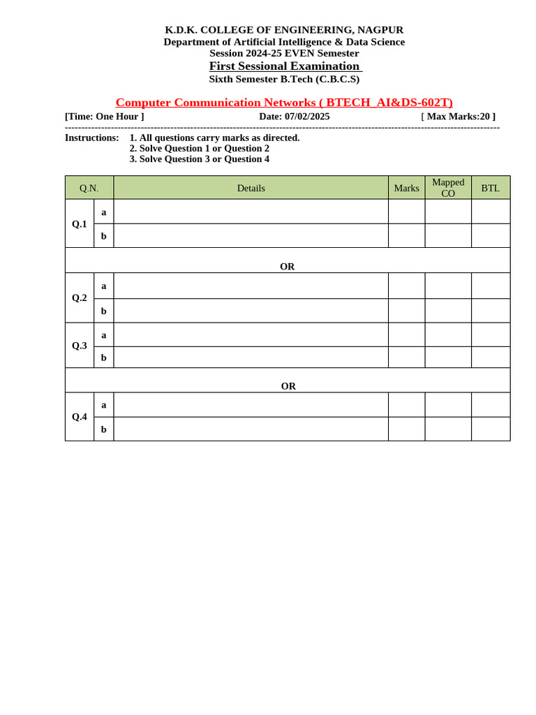 Sample Paper 24-25 | PDF