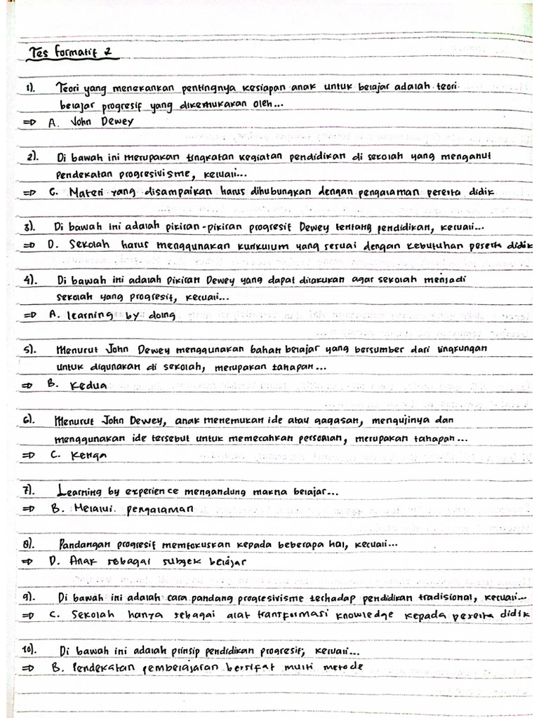 TES FORMATIF 2 | PDF