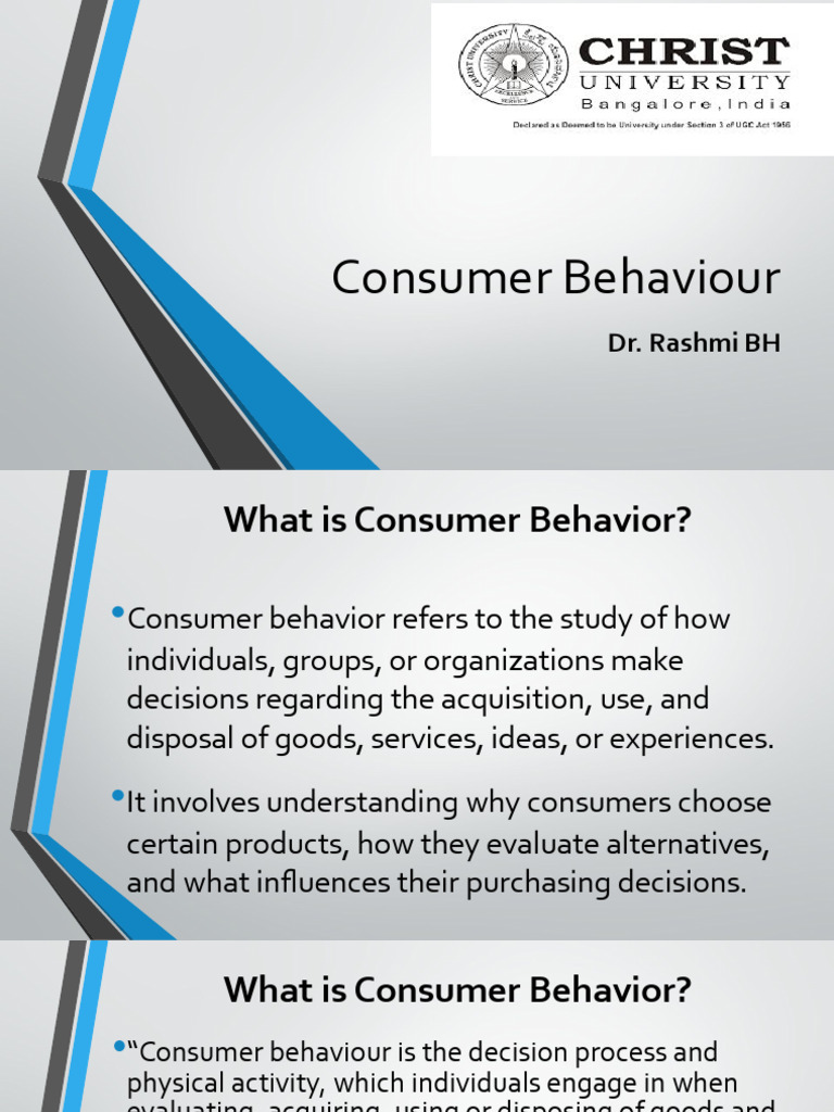Consumer Behaviour UNIT 1.pptx | PDF | Consumer Behaviour | Market Segmentation