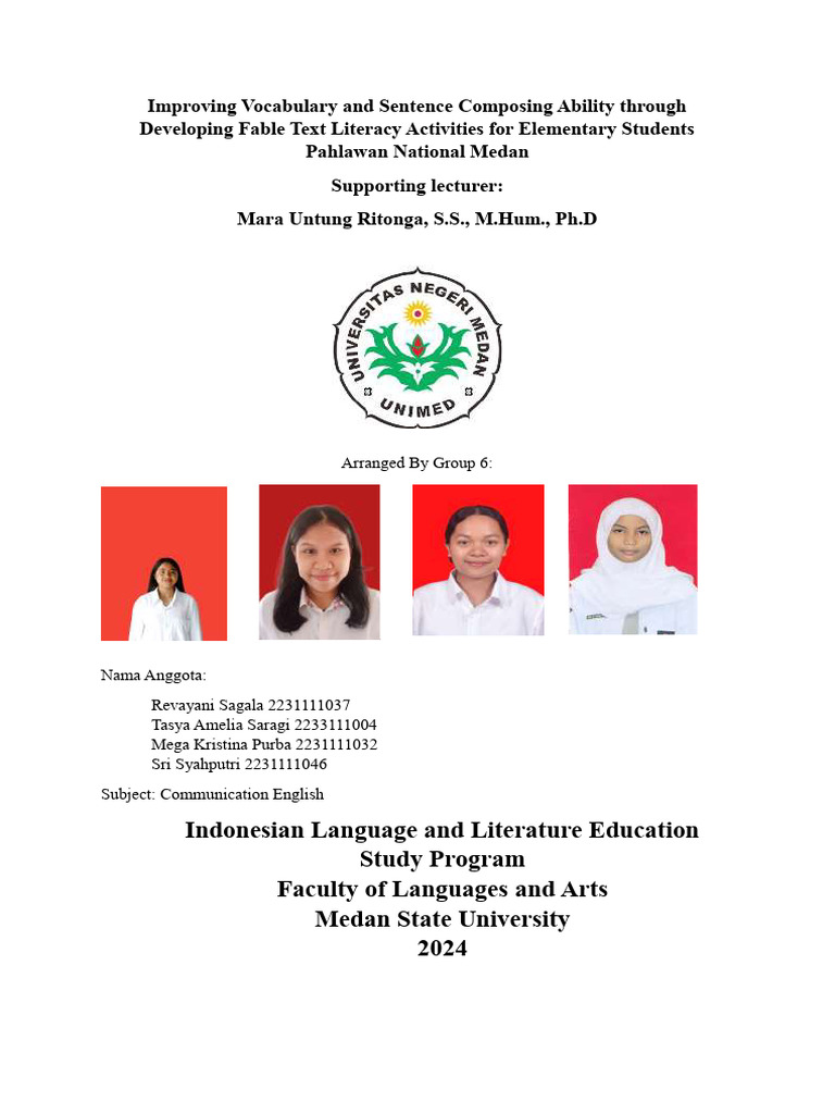 Makalah - Riset Kelompok 6 PBSI B 2023 | PDF | Literacy | Reading Comprehension