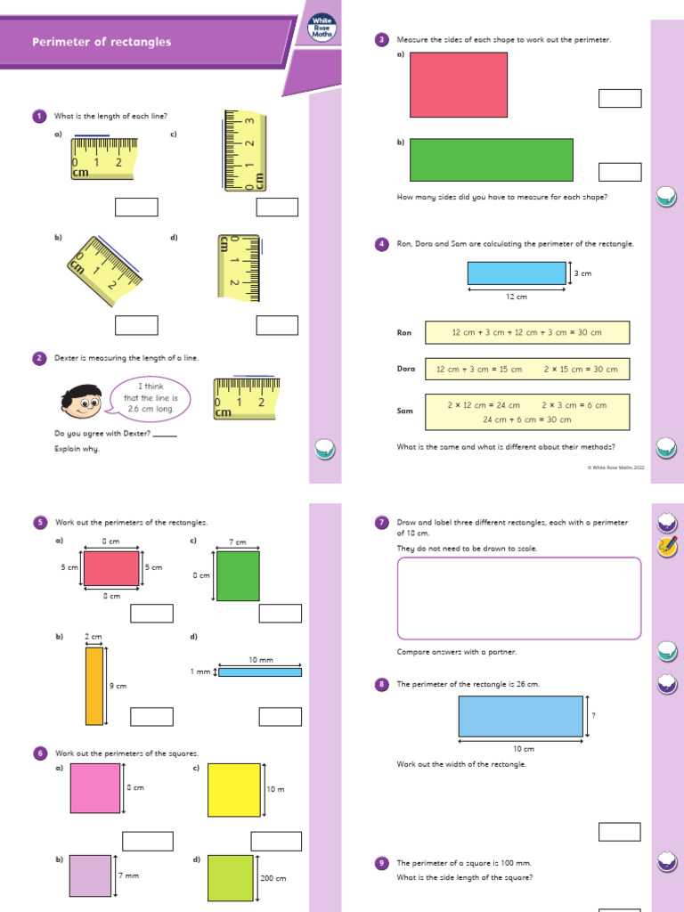 Y5 Spring Block 4 WO1 Perimeter of Rectangles 2022 | PDF | Length ...